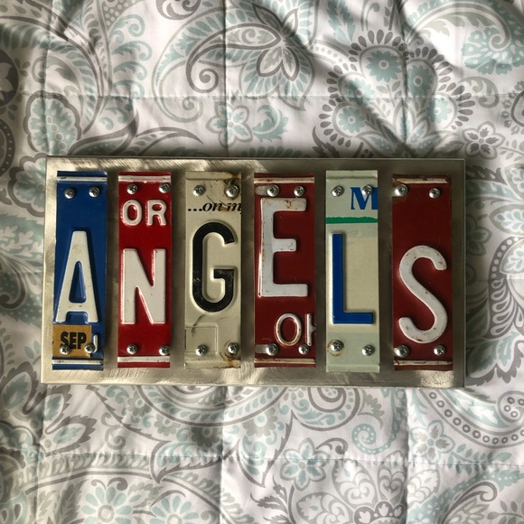 Wall Decor | Custom Artwork License Plate Angels | Poshmark